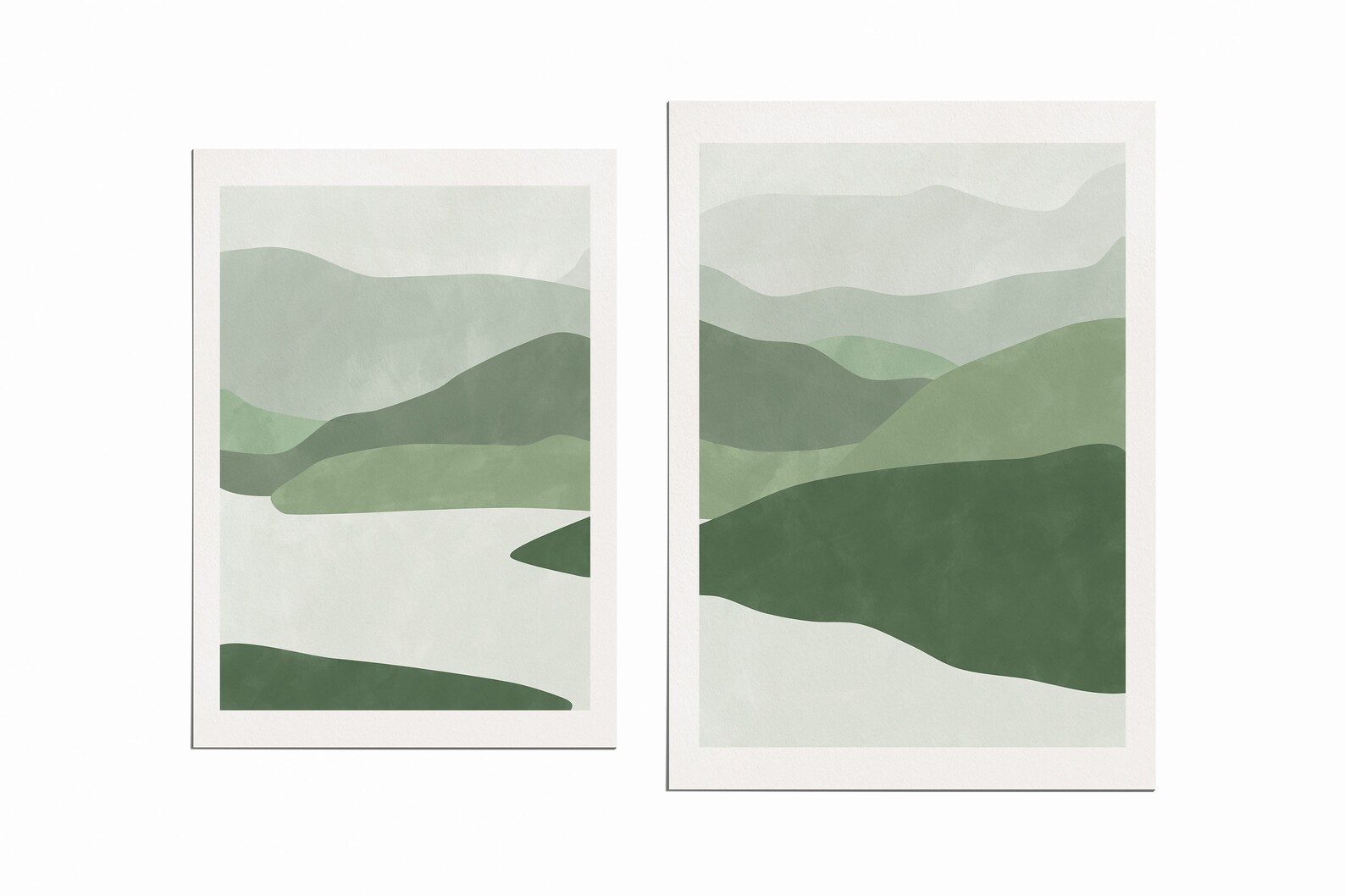 Minimalist Print Set,modern Nature Wall Art,mint Green Printable Art ...