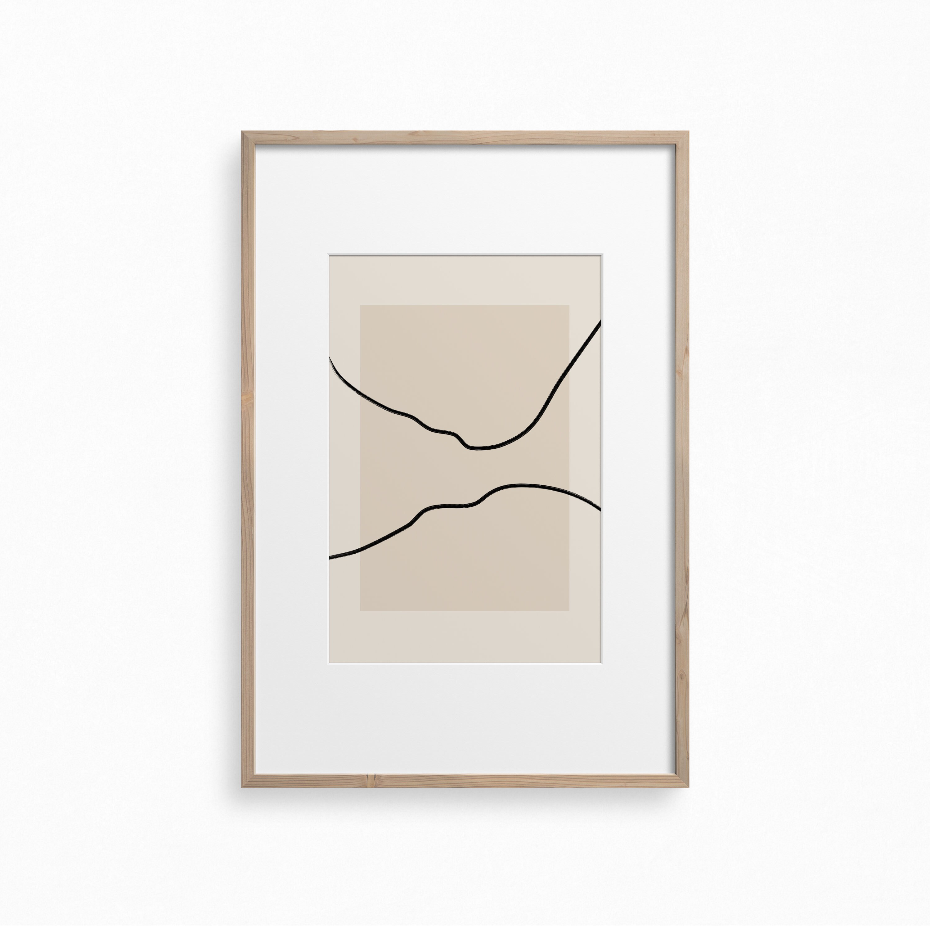 Neutral Downloadable Art,abstract Line Art,beige Printable Art ...