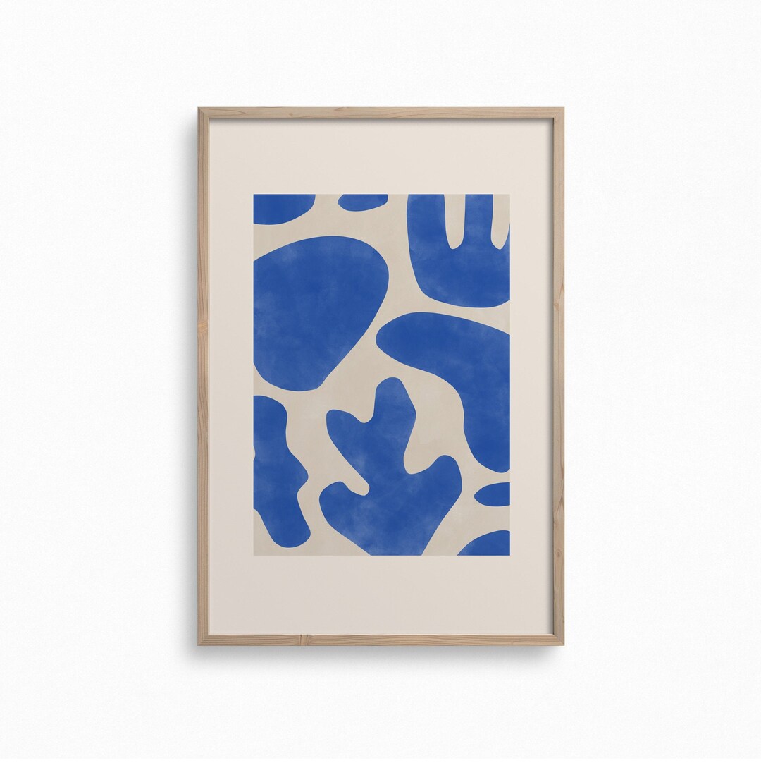 Abstract Cutout Art Print,matisse Inspired Downloadable Print,royal ...