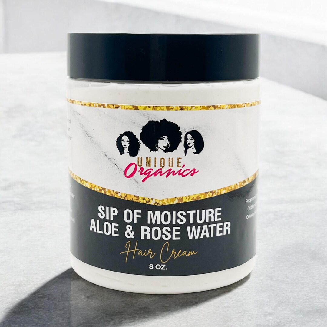 Aloe & Rose Water Hair Cream: Deeply Hydrating - 8oz - Etsy