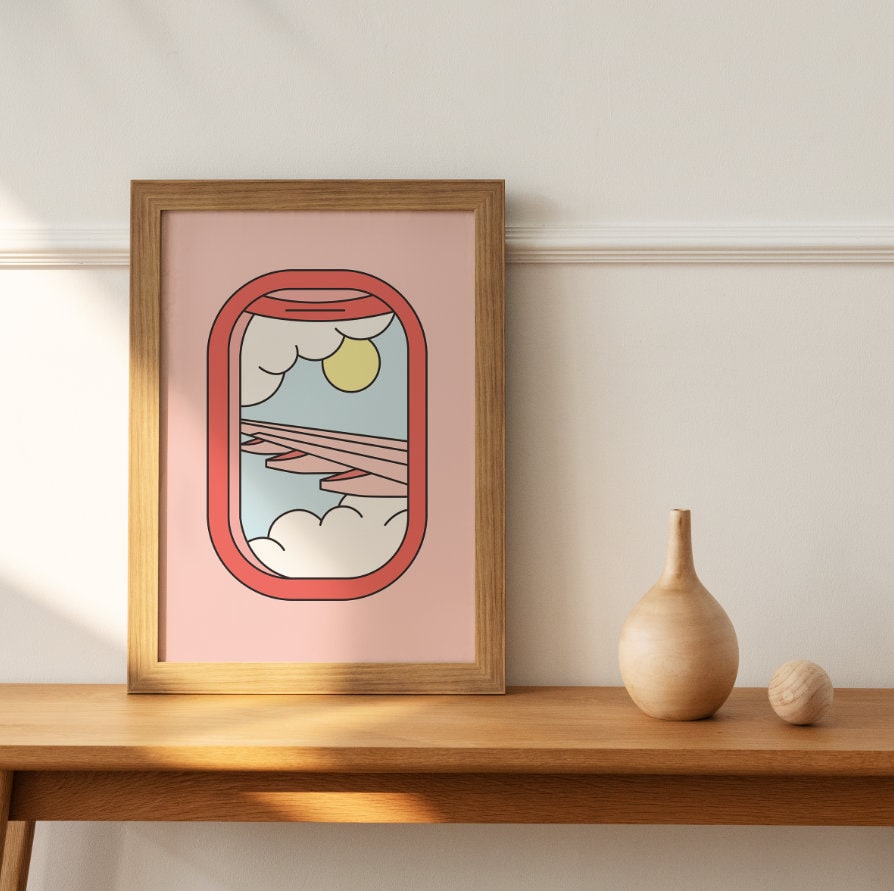 Airplane Window, Printable Illustration, Print, Traveling, Travel - Etsy