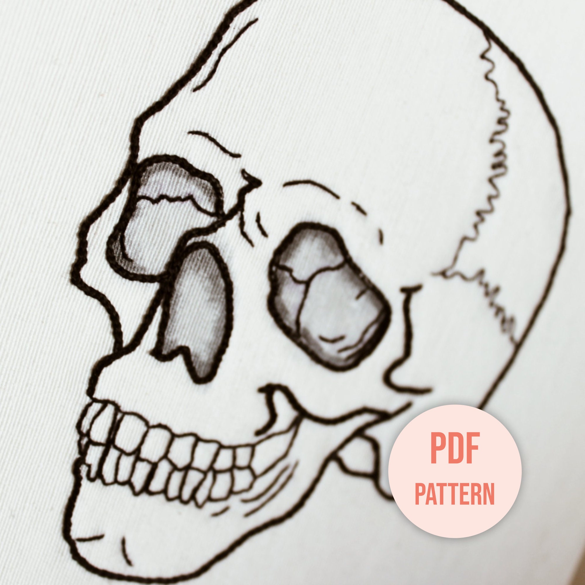 Skull, Embroidery Pattern, PDF Digital Download Only - Etsy