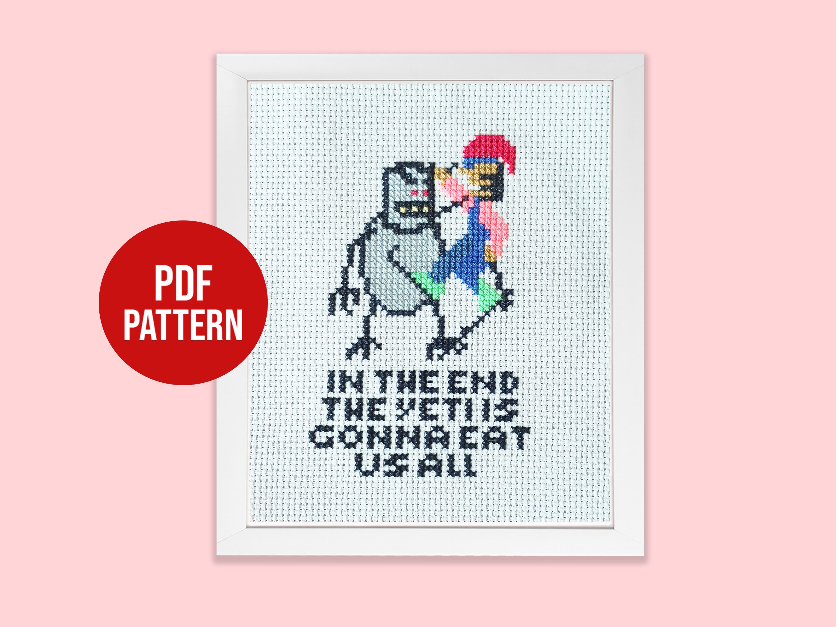 Yeti, Cross Stitch Pattern, Digital File, Instant Download - Etsy