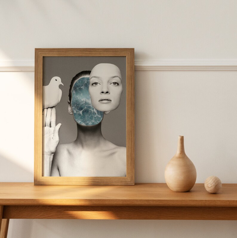 Ocean Mind, Surrealism & Collages, Printable Digital Art, Home Decor - Etsy