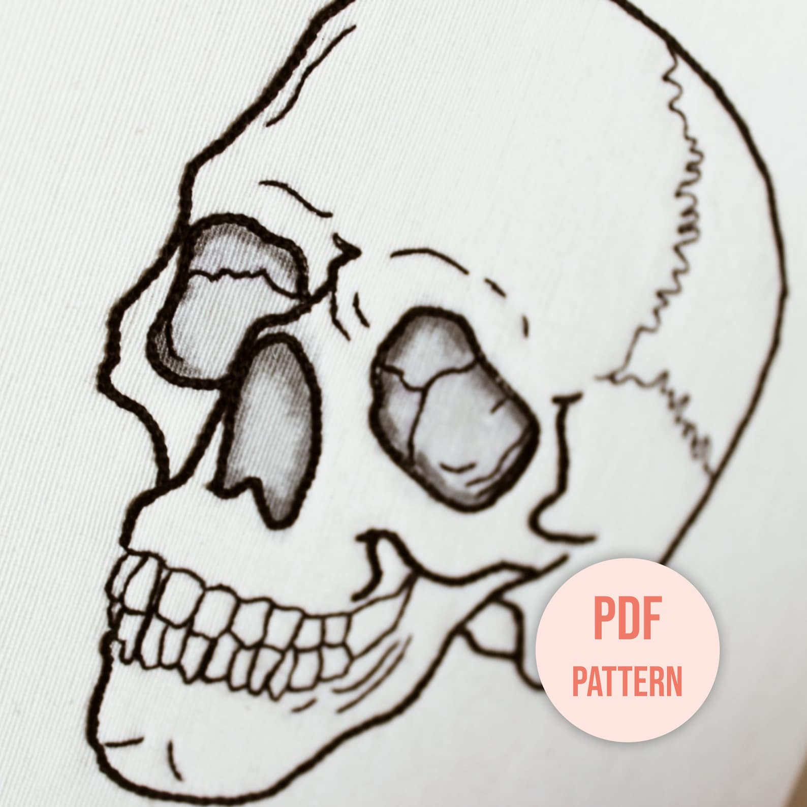 Skull, Embroidery Pattern, PDF Digital File Only - Etsy