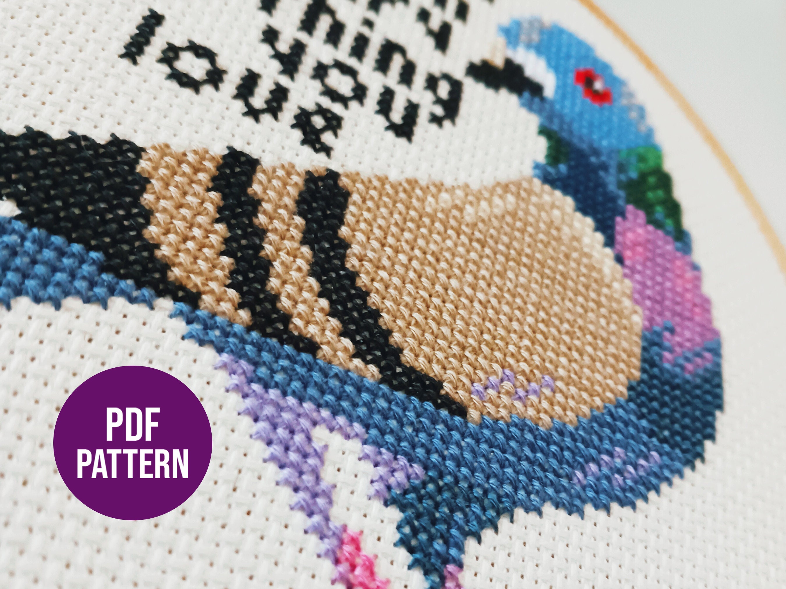 Pigeon Cross Stitch Pattern Digital File Instant Download - Etsy