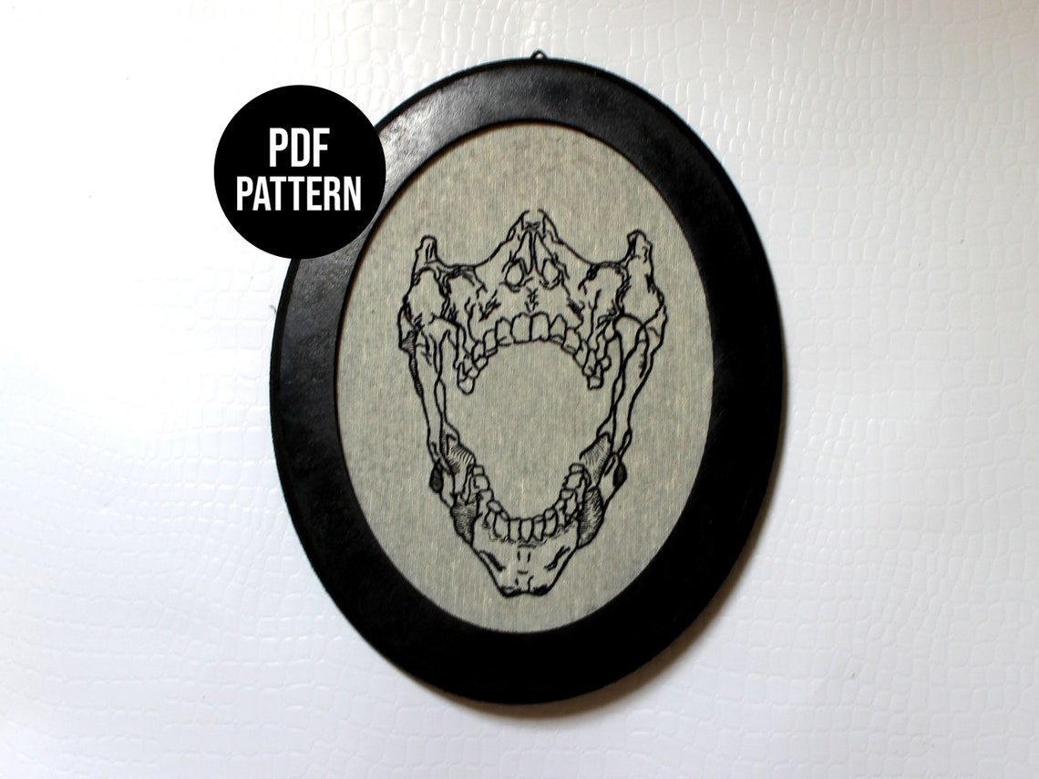 Skull, Embroidery Pattern, Digital PDF File, Instant Download - Etsy