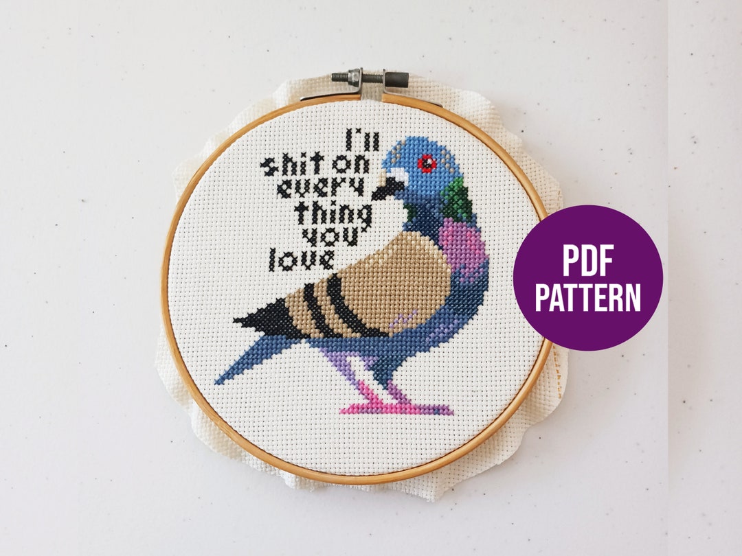 Pigeon, Cross Stitch Pattern, Digital File, Instant Download - Etsy