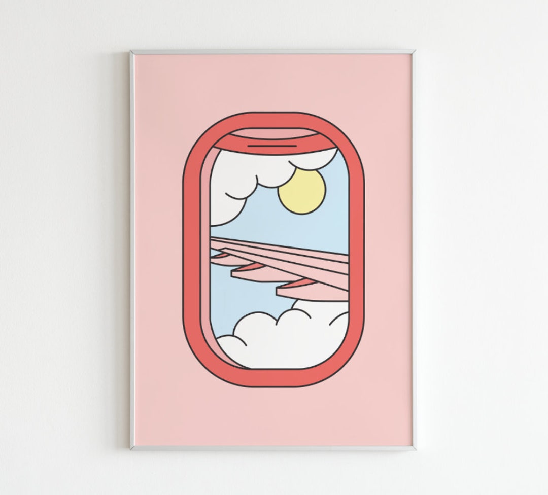 Airplane Window, Printable Illustration, Print, Traveling, Travel - Etsy
