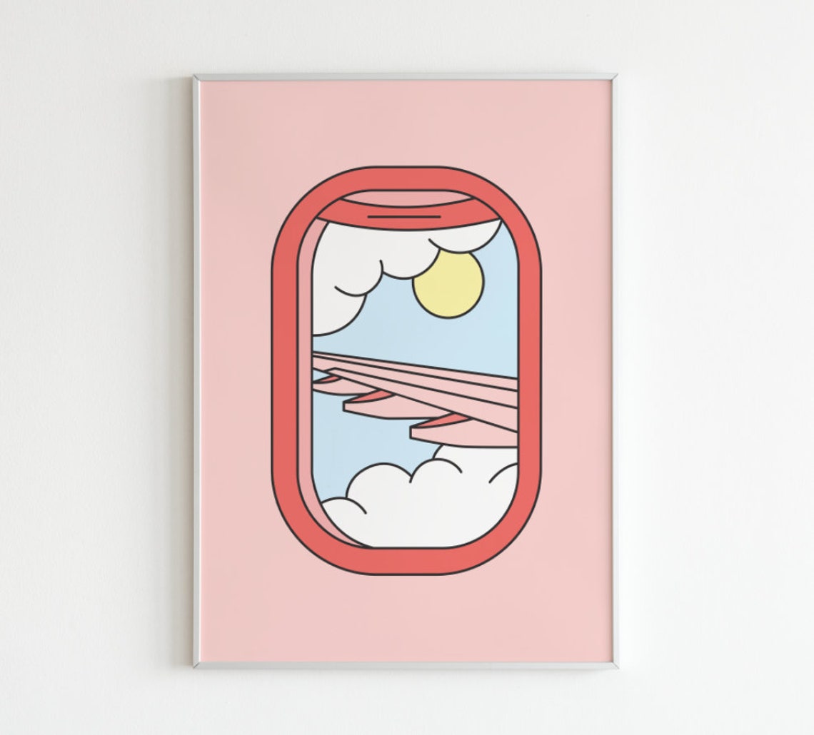 Airplane Window, Printable Illustration, Print, Traveling, Travel - Etsy