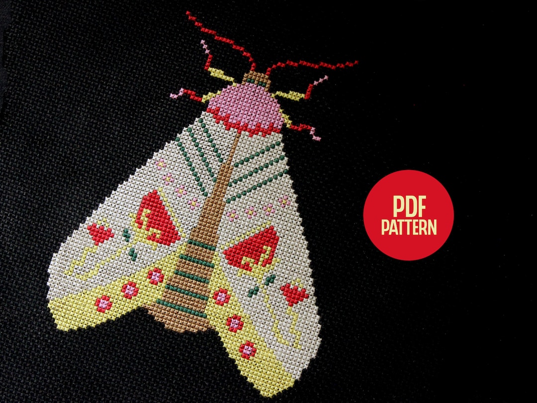 Moth, Cross Stitch Pattern, Digital File Only, Instant Download - Etsy