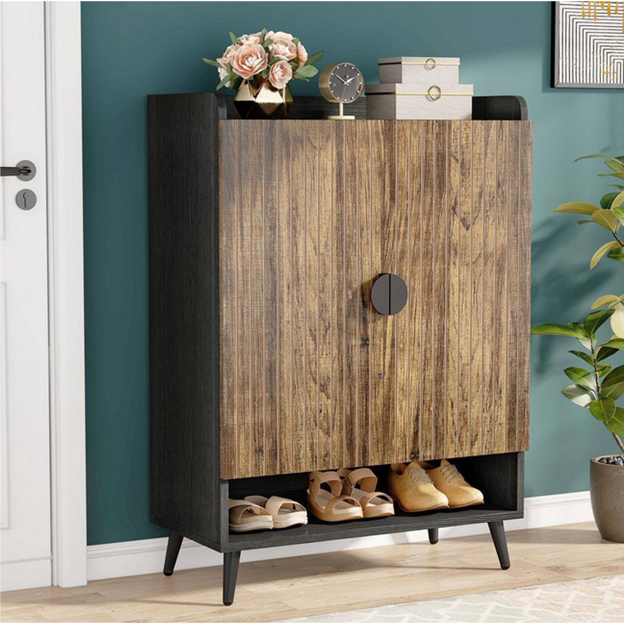 7 Tier Multi-purpose Shoe Shelf, 24-pair Shoe Organizer for Entryway ...