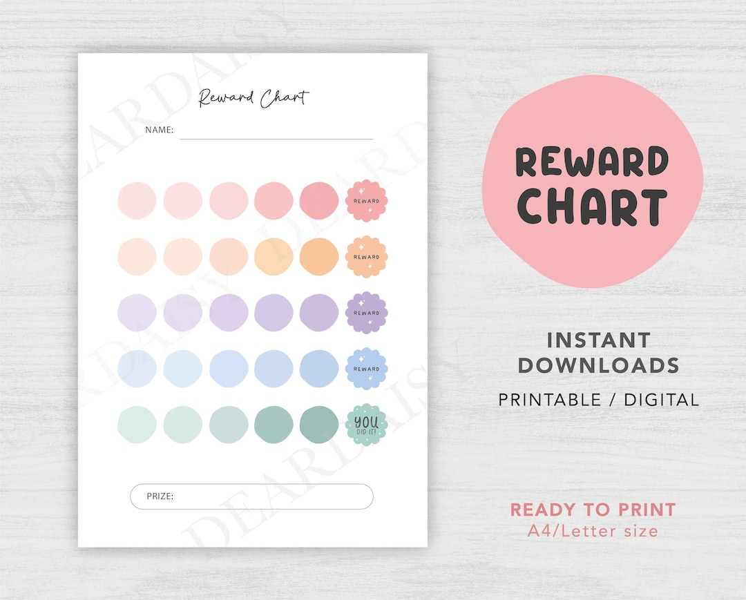 Reward Chart Printable for Kids | Behaviour Chart | Toddler Routine ...