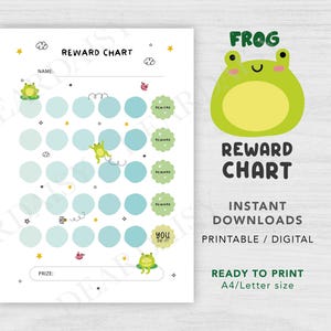 Printable FROG Reward Chart, Sticker Chart,instant Download Behaviour ...