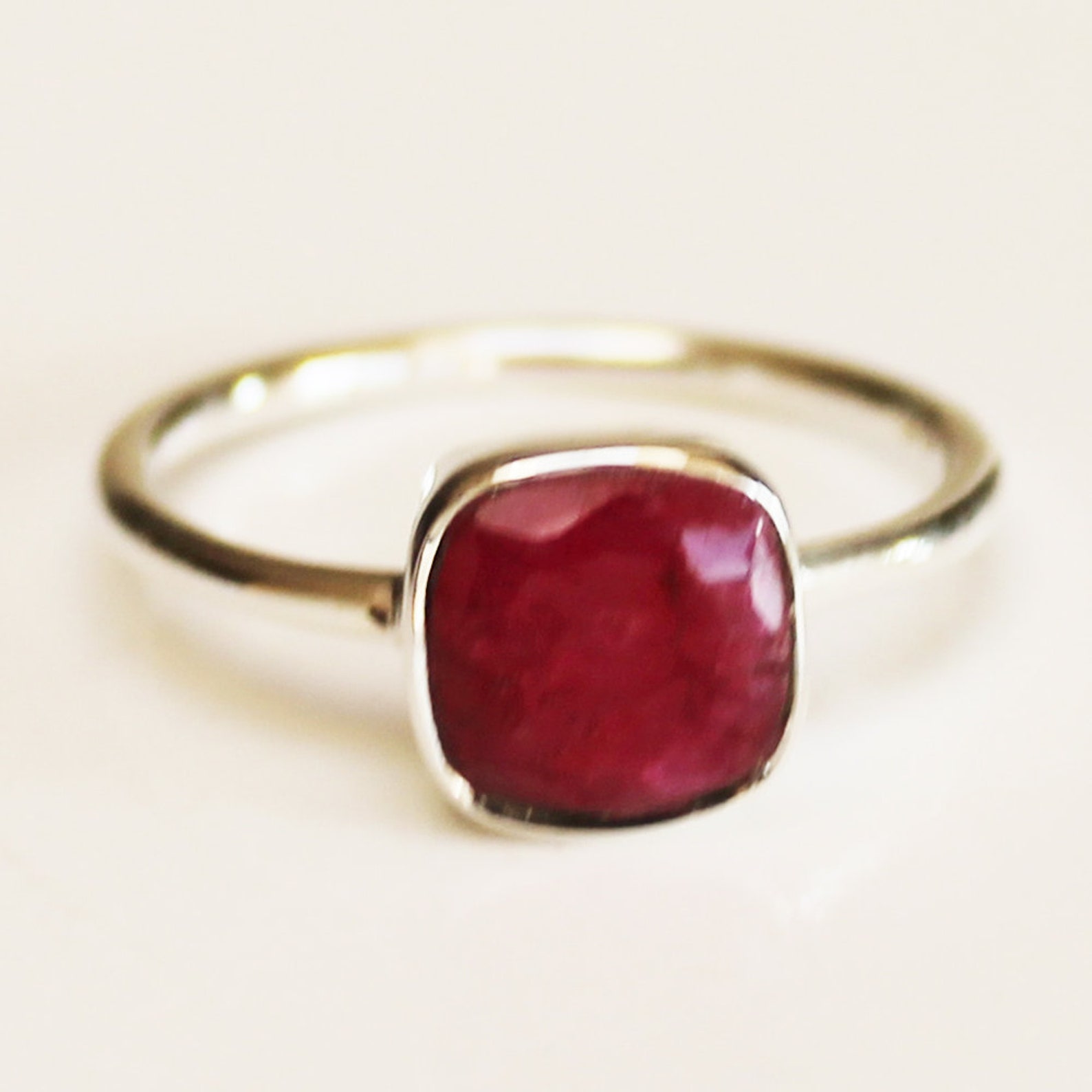 July Birthstone Ring 100% 925 Solid Sterling Silver - Etsy Australia