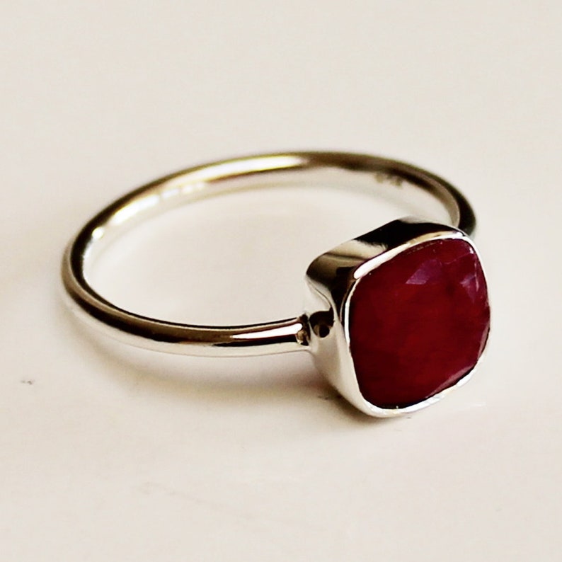 July Birthstone Ring 100% 925 Solid Sterling Silver - Etsy Australia