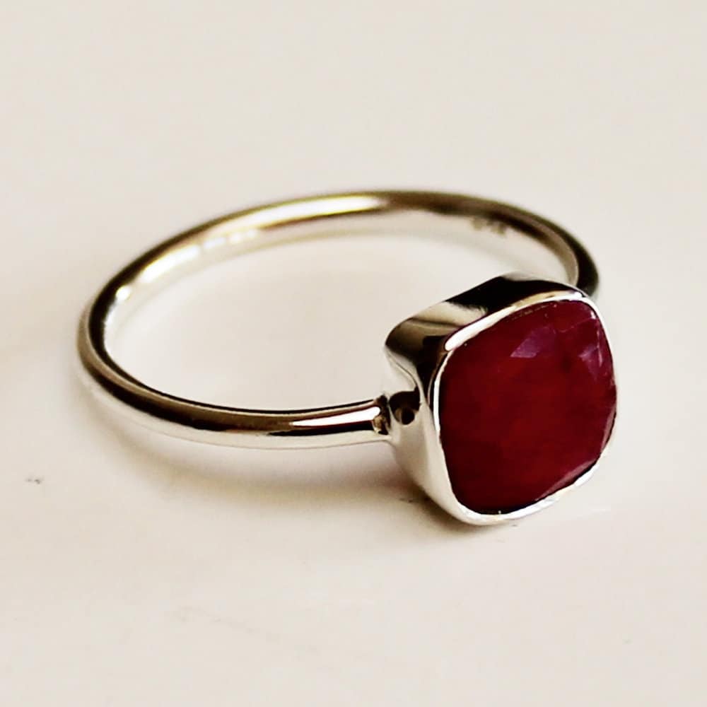 July Birthstone Ring 100% 925 Solid Sterling Silver - Etsy Australia