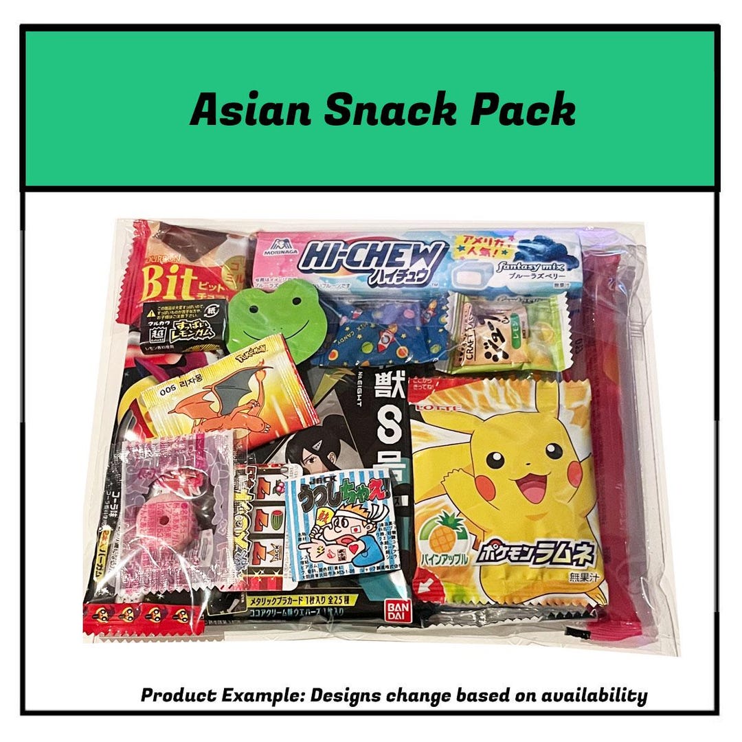 Japanese Asian Snack Pack up to 15 Items Custom Hand Made - Etsy