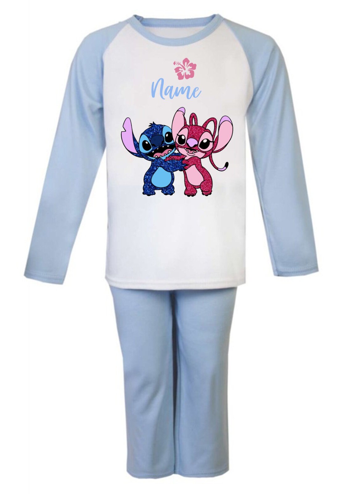 PERSONALISED Stitch and Angel Pyjamas - Etsy UK