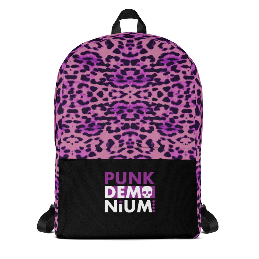 Leopard Print-purple and Black-punkdemonium-backpack-laptop Bag - Etsy