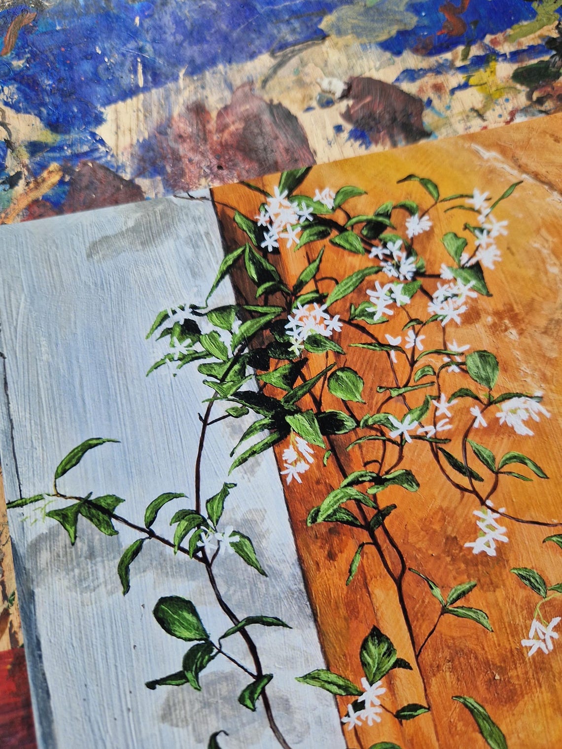 Vines Growing on a Wall A4 Glicee Fine Art Acrylic Painting Print - Etsy