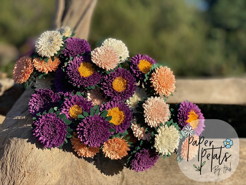 Aster, Aster Matsumoto, SVG, Make Your Own Paper Flowers, Includes SVG ...