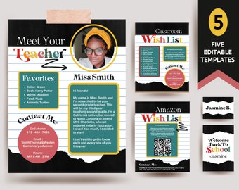 Meet the Teacher Template Back to School Newsletter Student Gift Tags ...