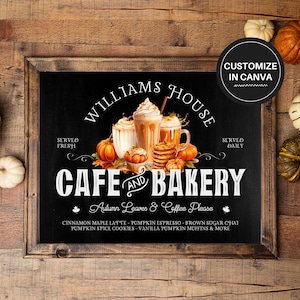 Pumpkin Coffee Bar Sign | Hot Cocoa Sign | Pumpkin Spice Latte | Fall ...