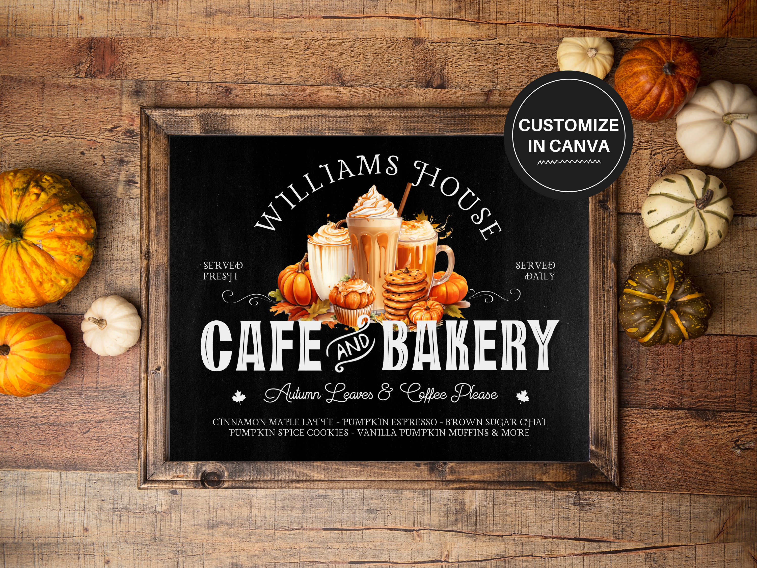 Pumpkin Coffee Bar Sign | Hot Cocoa Sign | Pumpkin Spice Latte | Fall ...