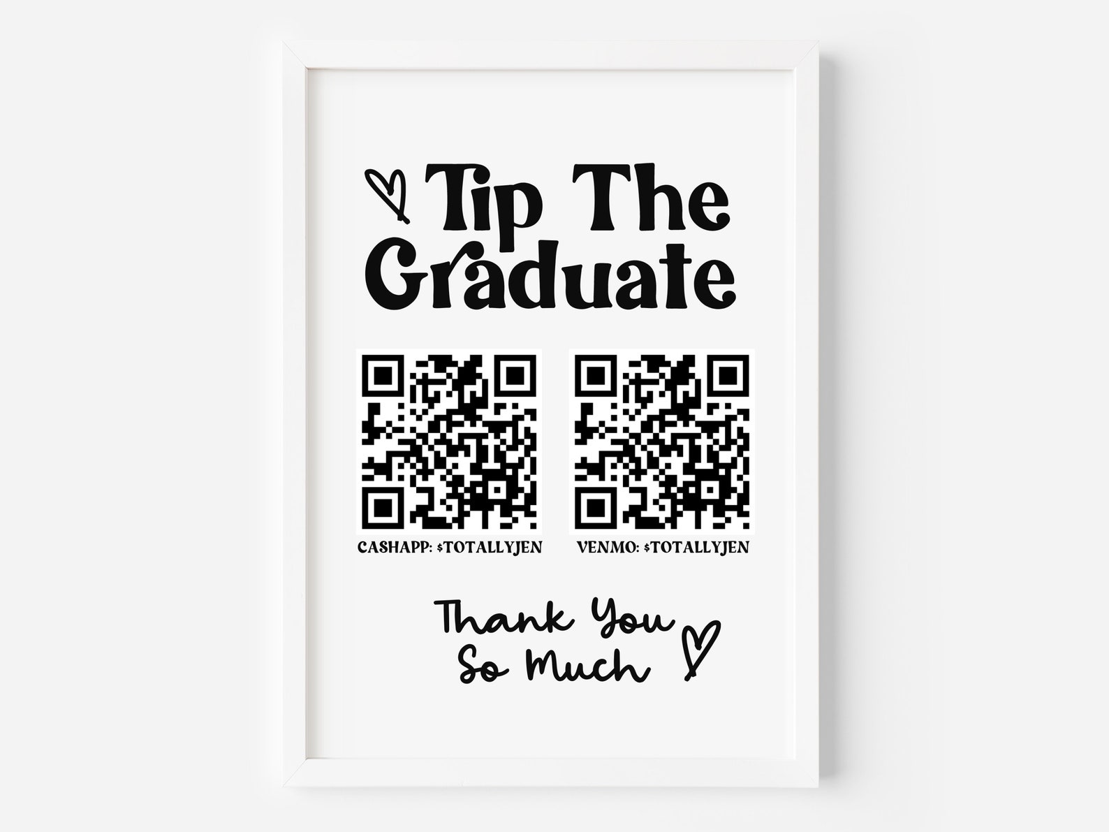 Graduation Party Sign Graduation Gift Sign QR Code Sign | Etsy