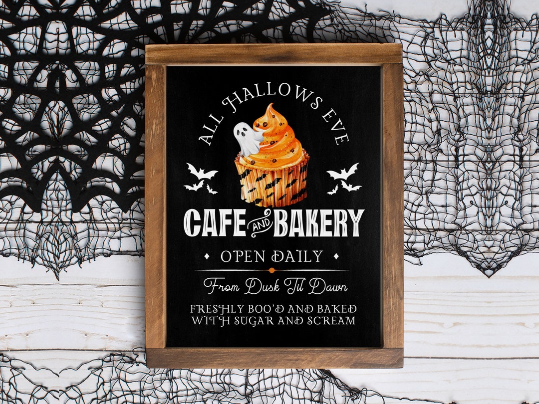 Halloween Coffee Bar Sign | Ghost Decor | Halloween Hot Chocolate Bar ...