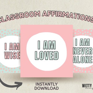 Classroom Affirmations | Teacher Templates | Classroom Templates ...