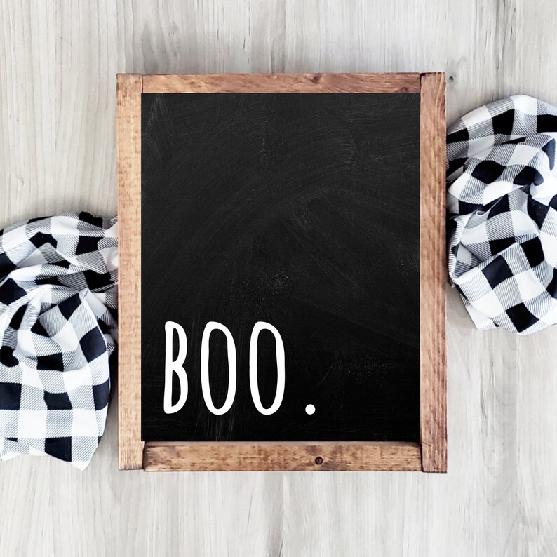 Boo Print Printable Wall Art Halloween Wall Decor | Etsy