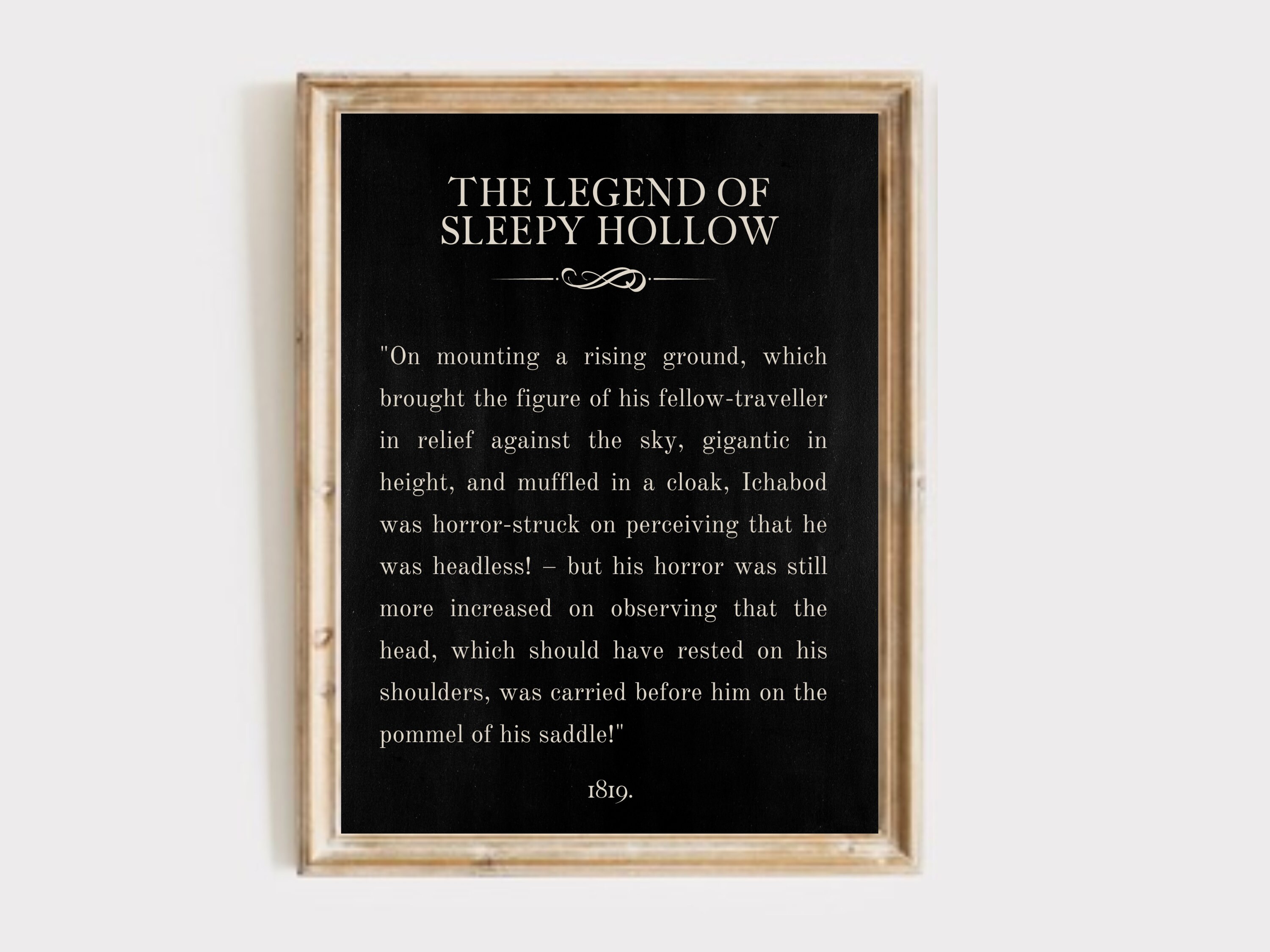 The Legend of Sleepy Hollow | Set of 4 | Halloween Book Page Print ...