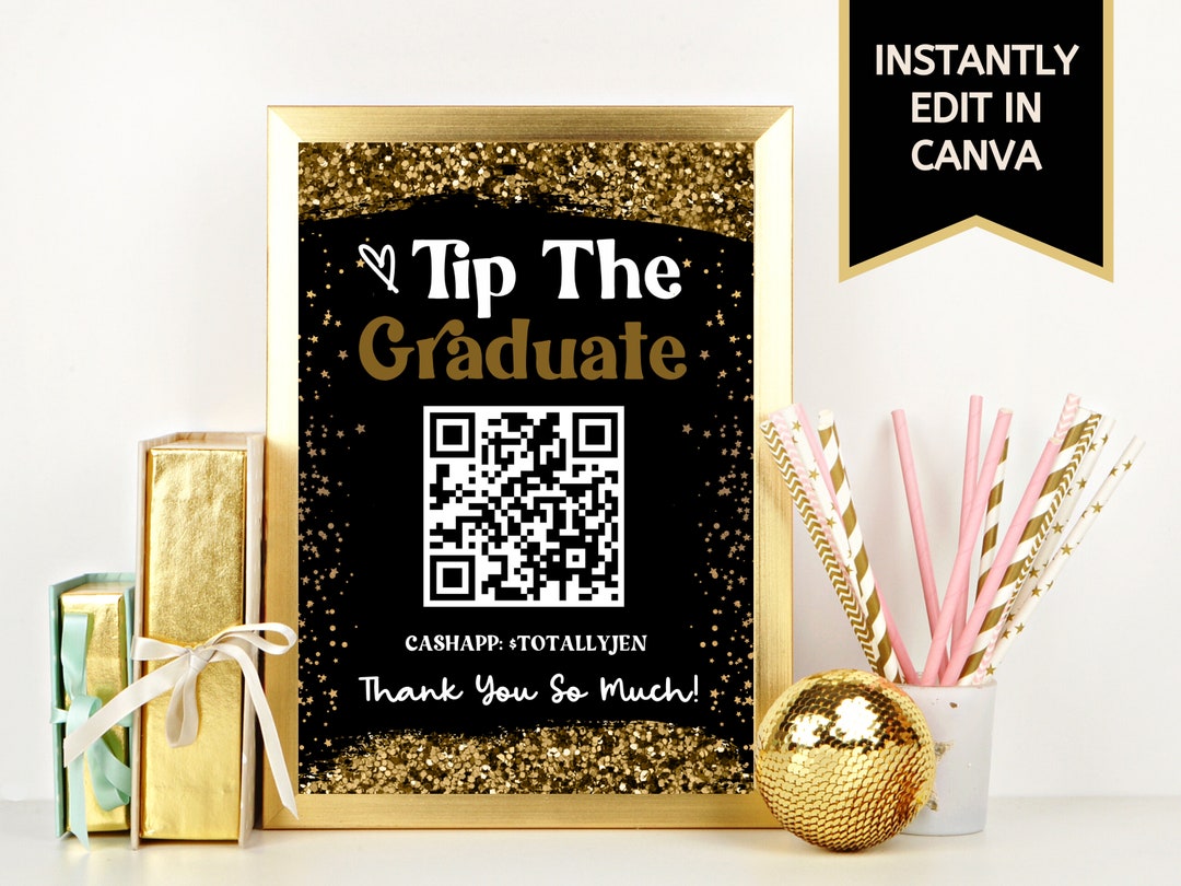 Graduation Party Sign Graduation Gift Sign QR Code Sign - Etsy