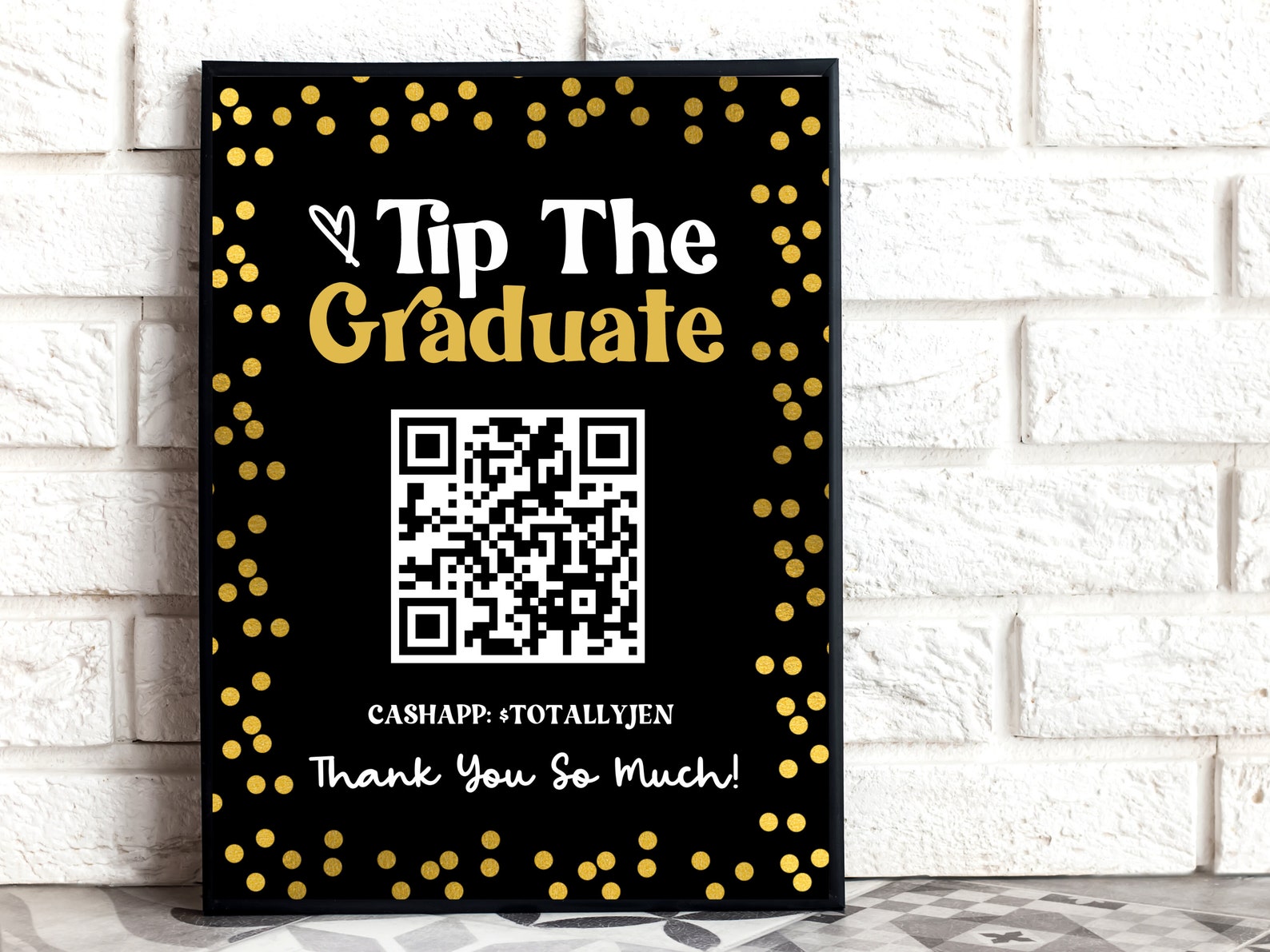 Graduation Gift Sign Graduation Party Sign QR Code Sign - Etsy