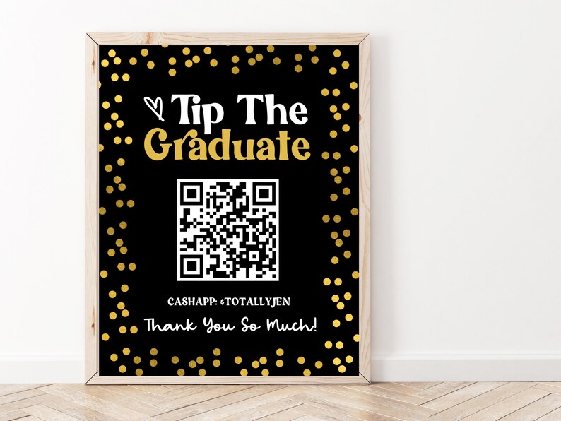 Graduation Gift Sign Graduation Party Sign QR Code Sign - Etsy