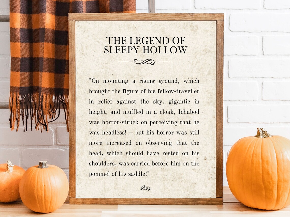 The Legend of Sleepy Hollow | Halloween Book Page Print | Printable ...