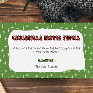 Christmas Movie Trivia Game | Christmas Party Game | Holiday Printables ...