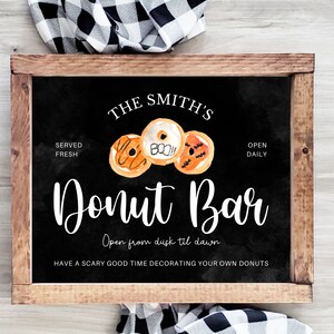 Halloween Donut Bar Sign | Halloween Party Decor | All Hallows Eve ...
