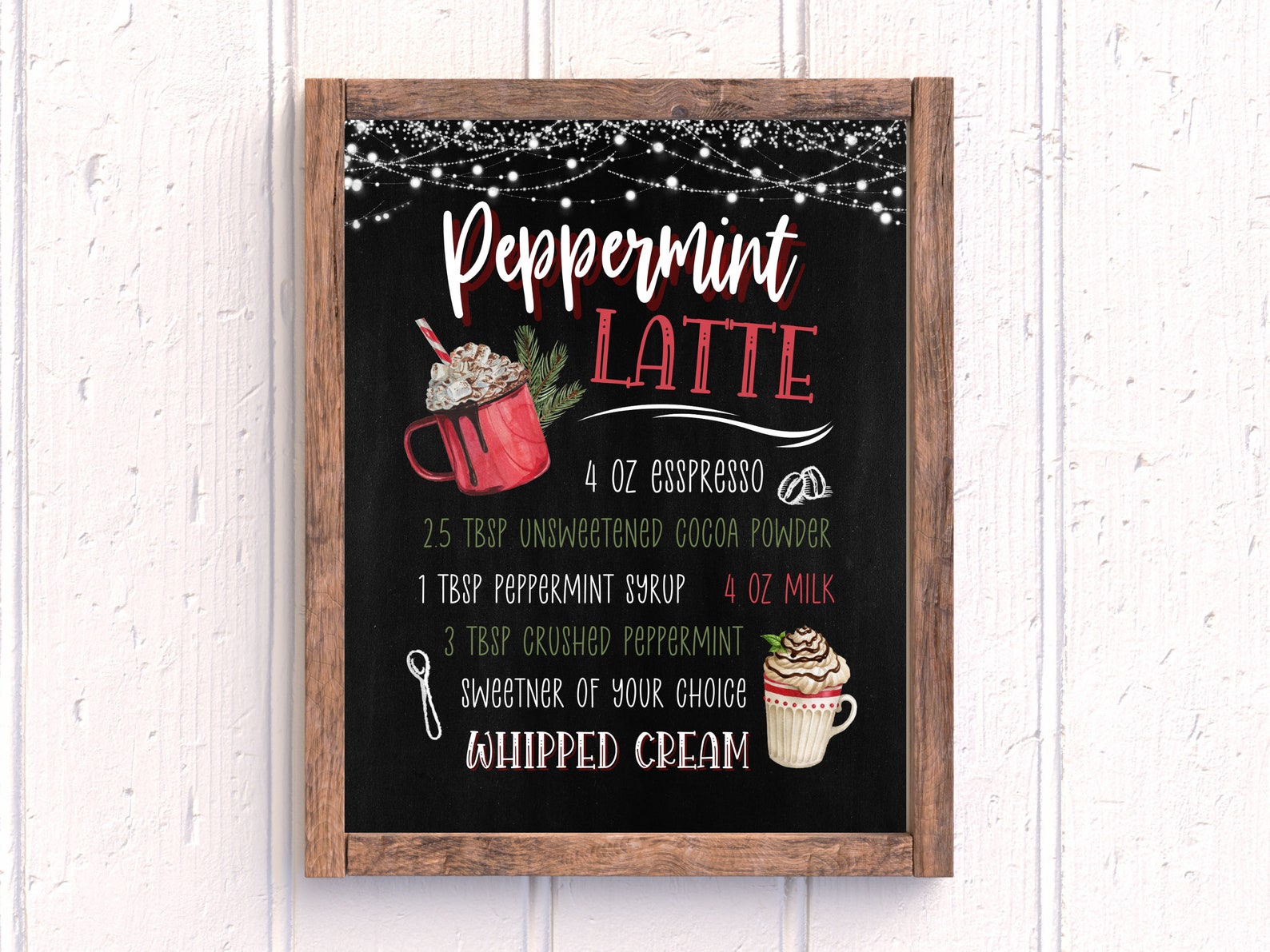 Christmas Coffee Bar Sign Hot Cocoa Sign Hot Chocolate - Etsy