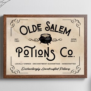 Halloween Potions Sign | Halloween Printable | Vintage Halloween Decor ...