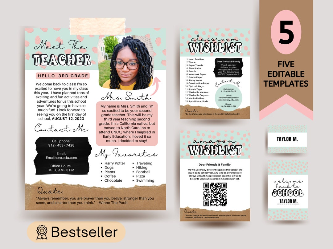 Meet the Teacher Template | Back to School Newsletter | Student Gift ...
