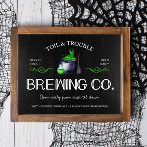 Halloween Coffee Bar Sign | Halloween Decor | Printable Wall Art ...