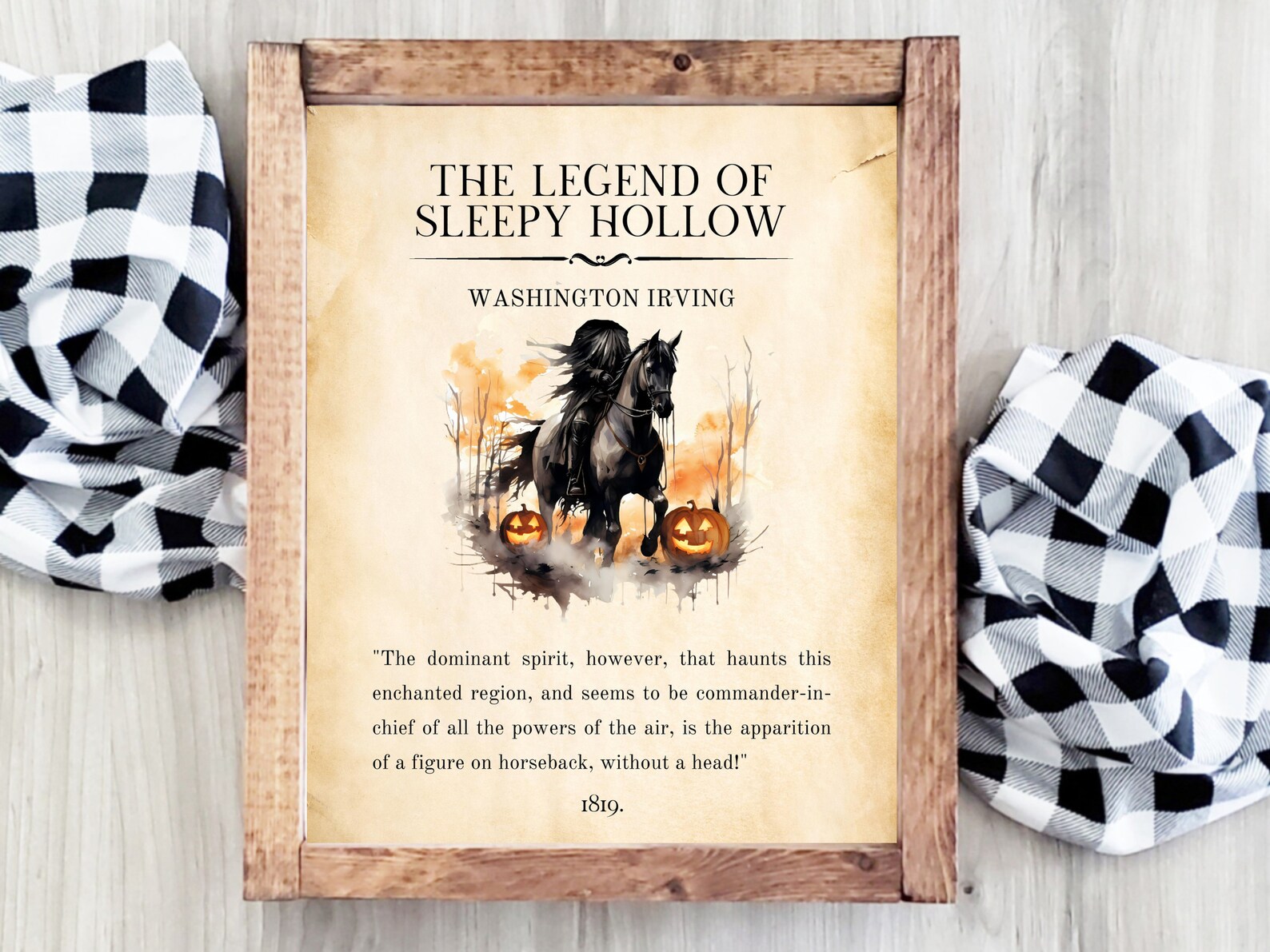 The Legend of Sleepy Hollow | Halloween Book Page Print | Printable ...