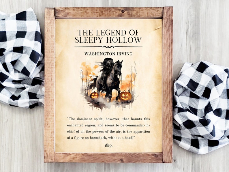 The Legend of Sleepy Hollow | Halloween Book Page Print | Printable ...
