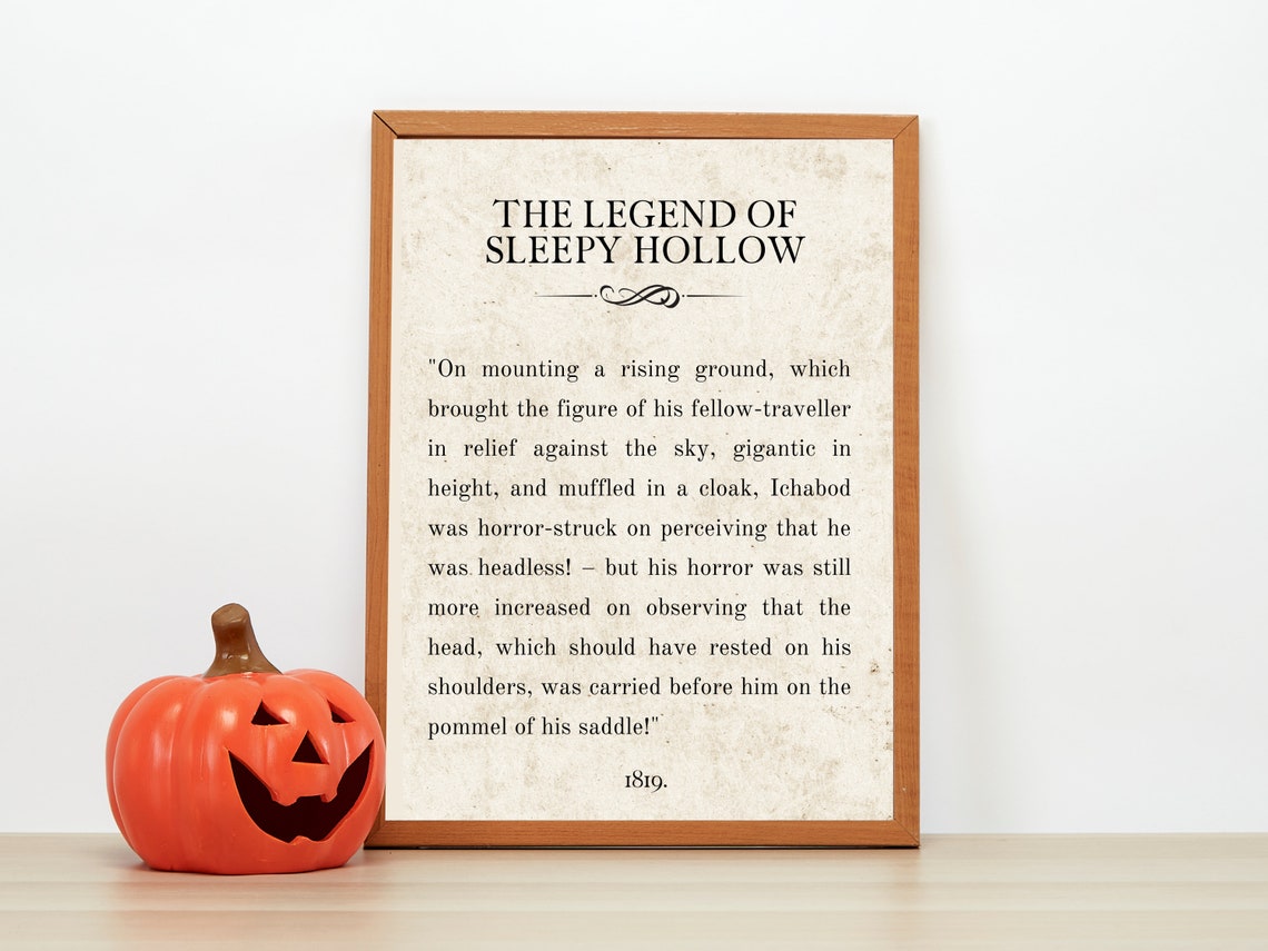 The Legend of Sleepy Hollow | Halloween Book Page Print | Printable ...