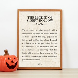 The Legend of Sleepy Hollow | Halloween Book Page Print | Printable ...