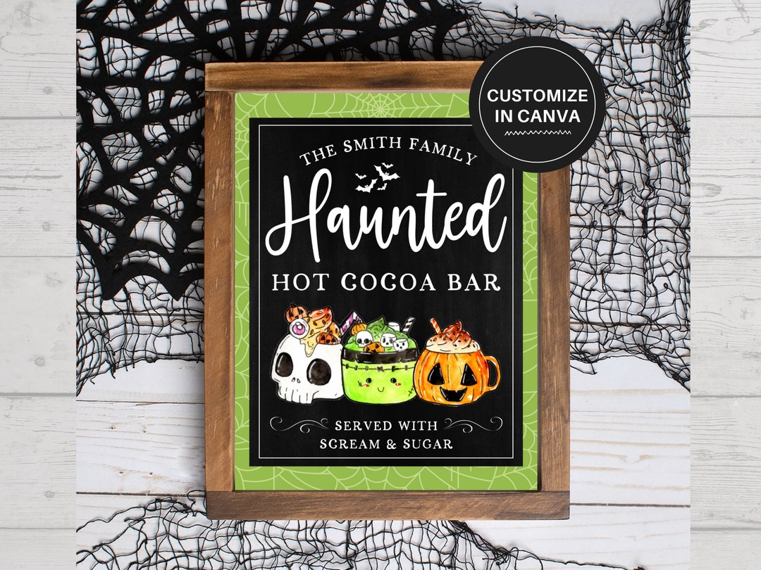 Halloween Hot Chocolate Bar | Hot Cocoa Sign | Fall Coffee Bar ...