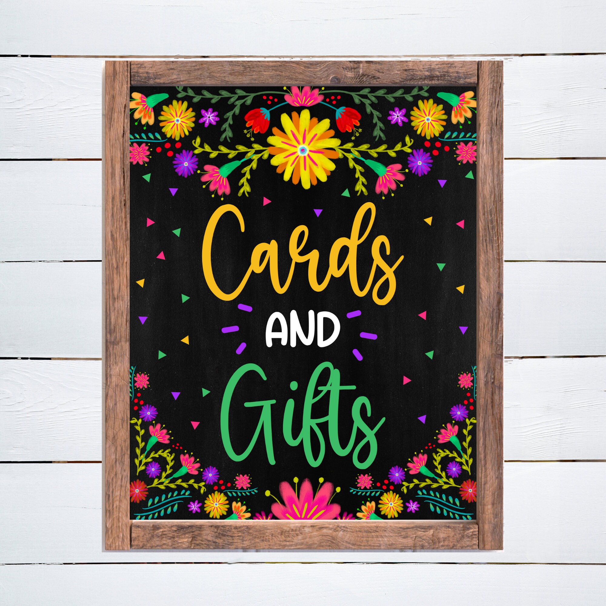 Cards and Gifts Sign | Fiesta Theme Party | Fiesta Bridal Shower ...